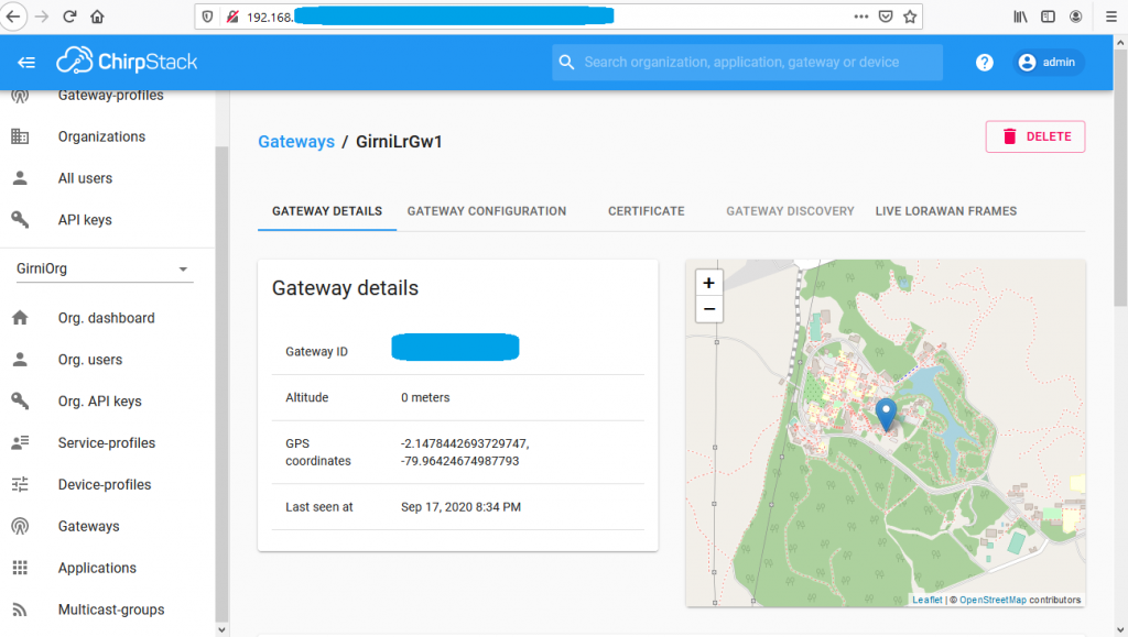 23 Chirpstack Application Server Girni 1900