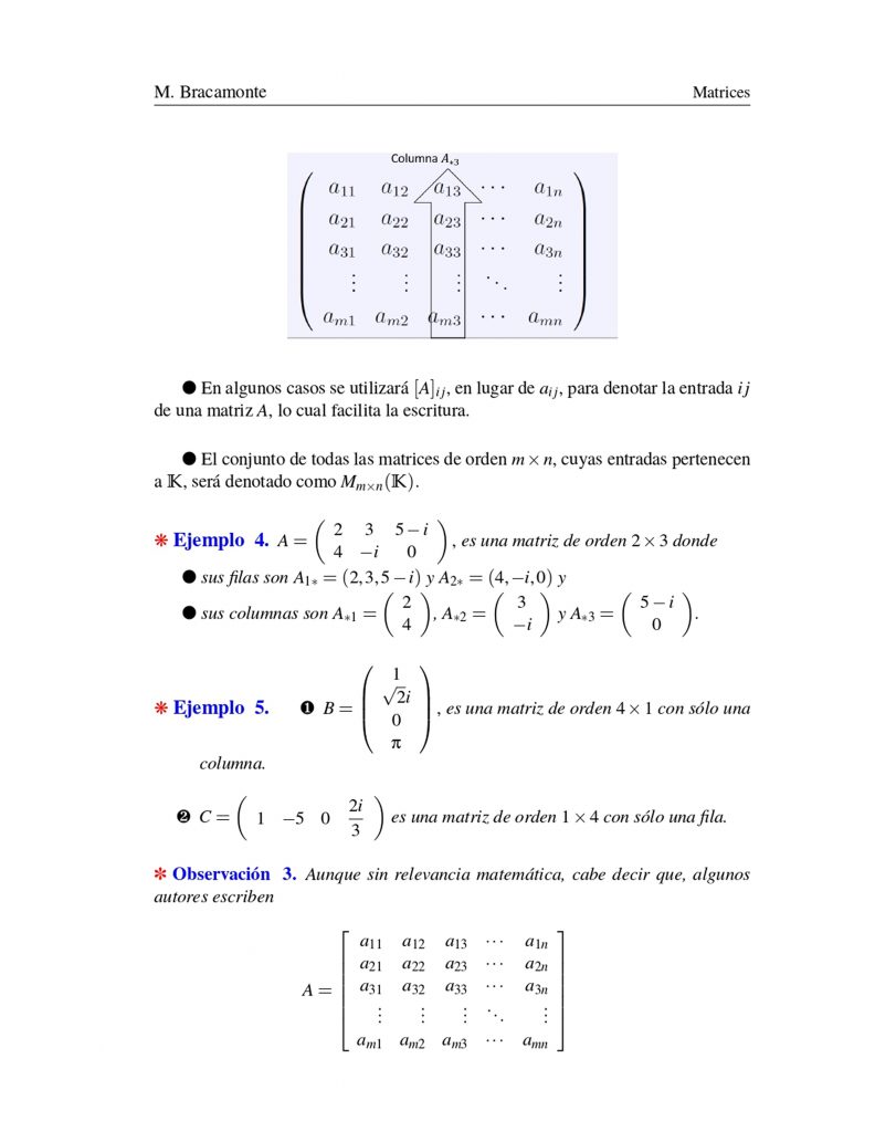 Matrices – Álgebra Lineal